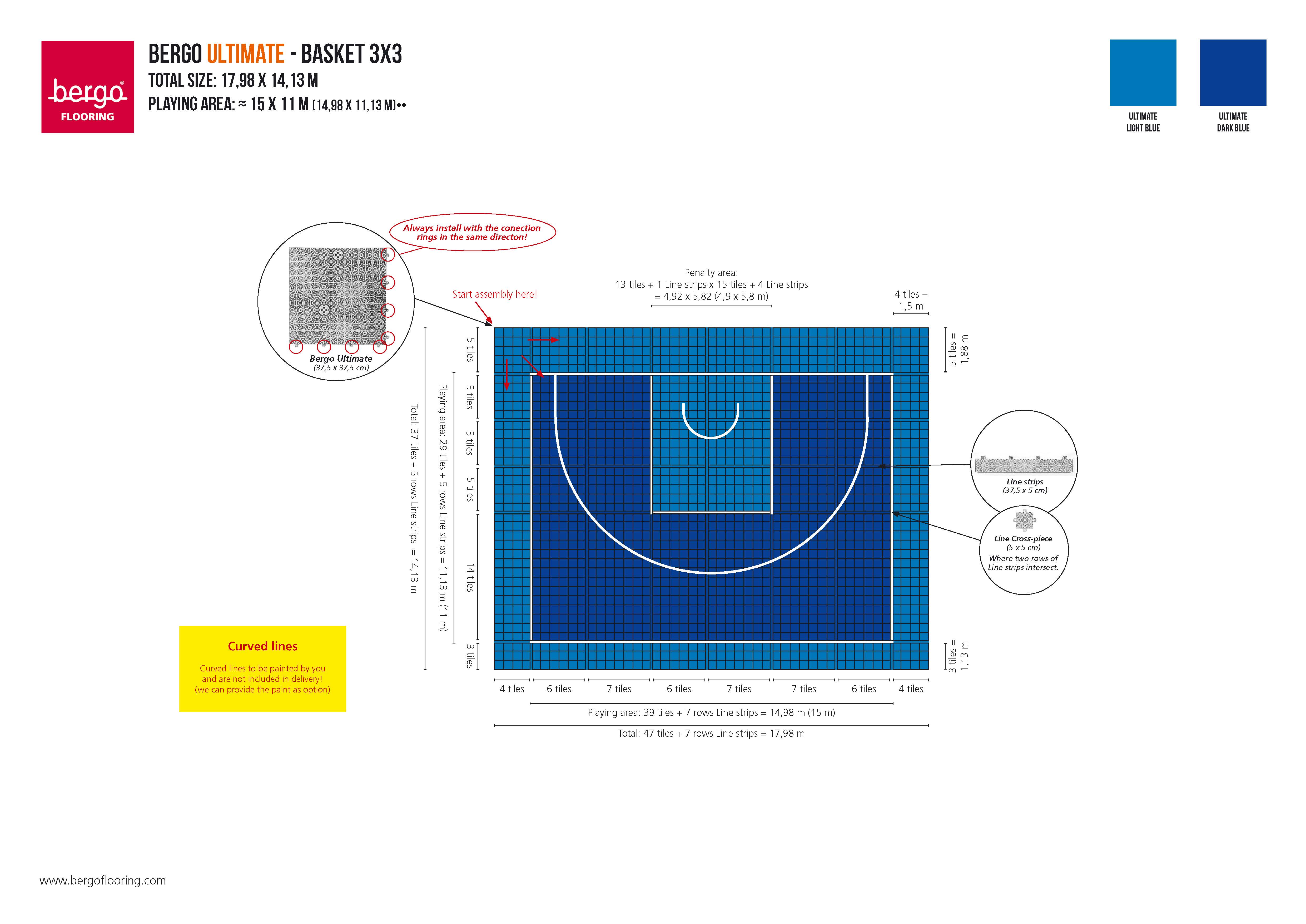 Basketball floor from Bergo Flooring